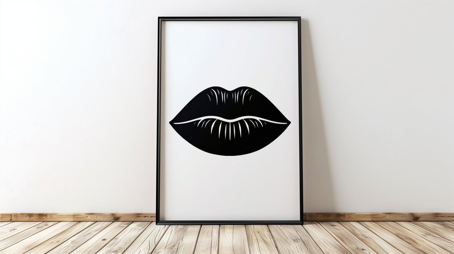 Luscious Lips SVG File for Cutting Machine, Lip Silhouette Vector, DIY ...