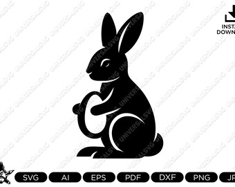 Easter Bunny Shape Svg,rabbit Dxf,bunny Shape Svg,outline Bunny Svg ...