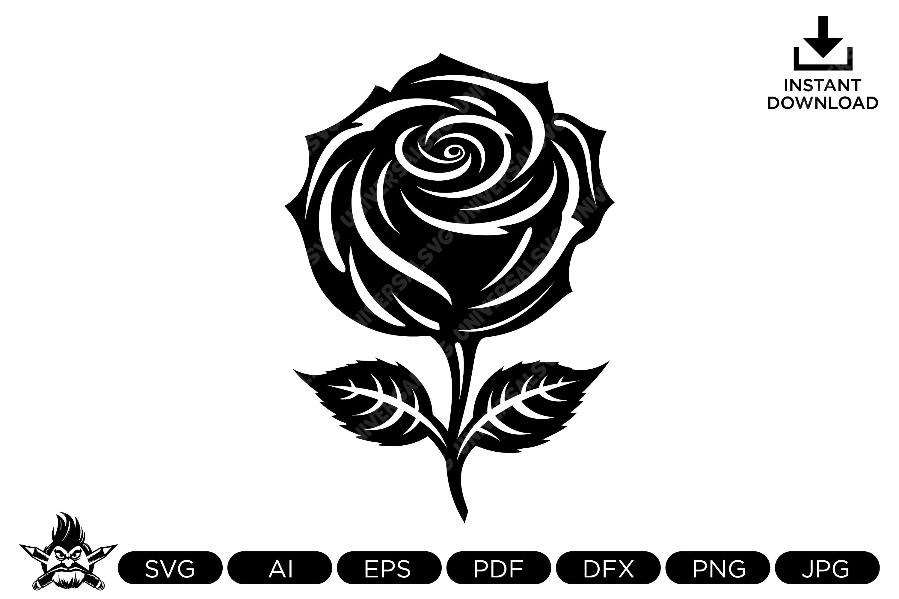 Rose Flower SVG Floral Decoration SVG Flowers SVG Rose Svg - Etsy