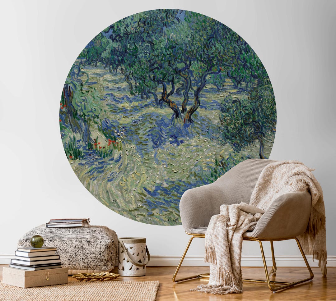 Olive Orchard by Vincent Van Gogh Wall Decal, Green Tree Arch Sticker ...