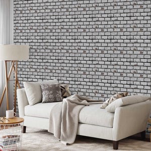 Industrial Style Gray Clinker Brick Concrete Removable Wall Mural ...