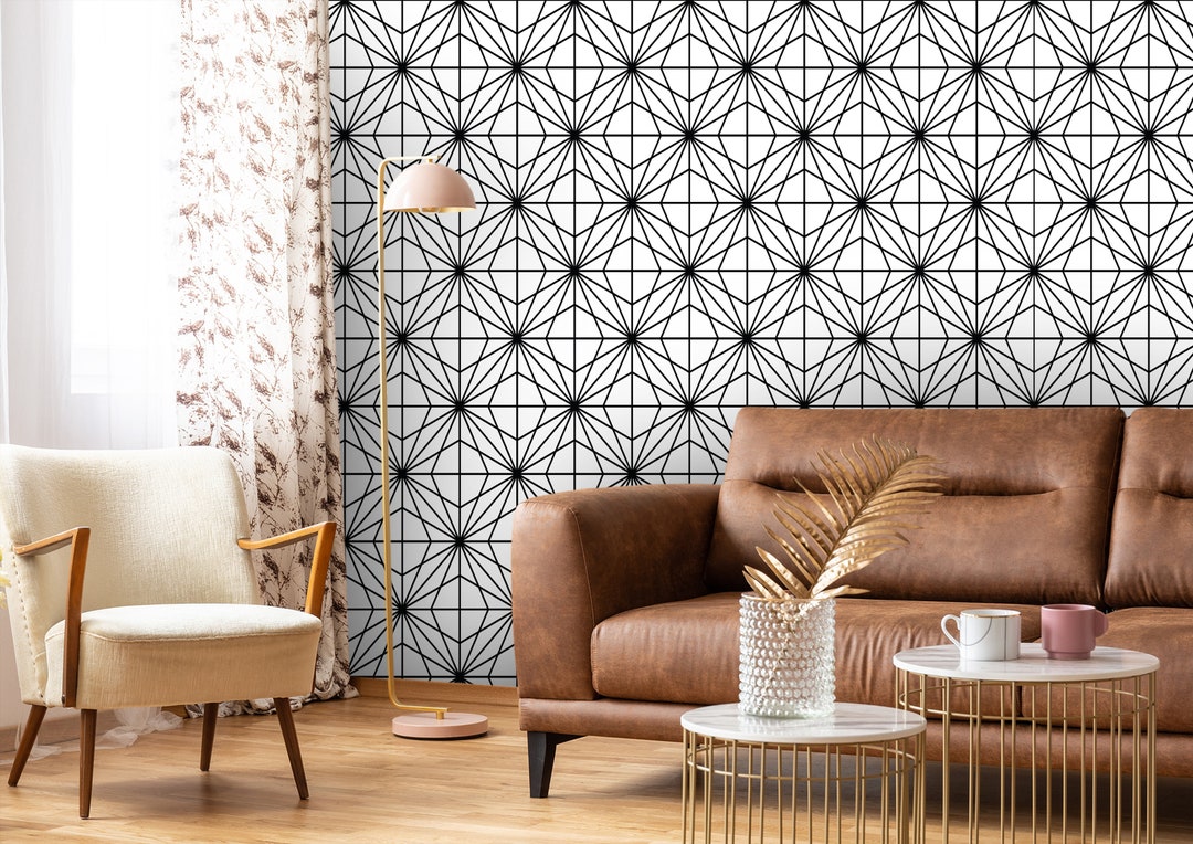 BW Geometric Wallpaper / Minimal Pattern Wallpaper / White - Etsy