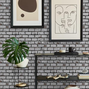 Industrial Style Gray Clinker Brick Concrete Removable Wall Mural ...