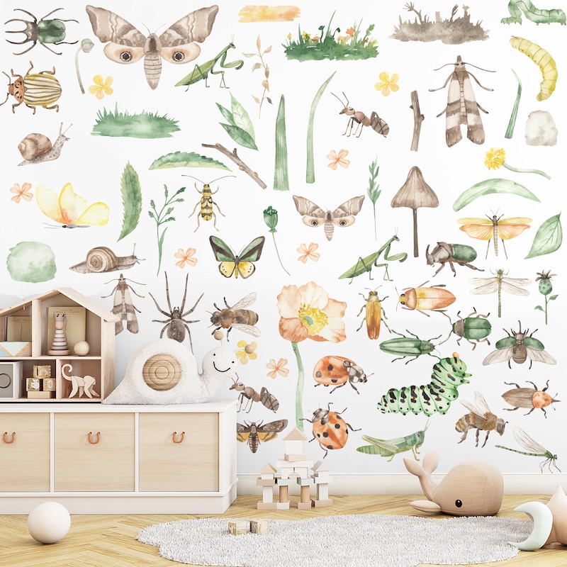 Insect Wall Stickers - Etsy UK