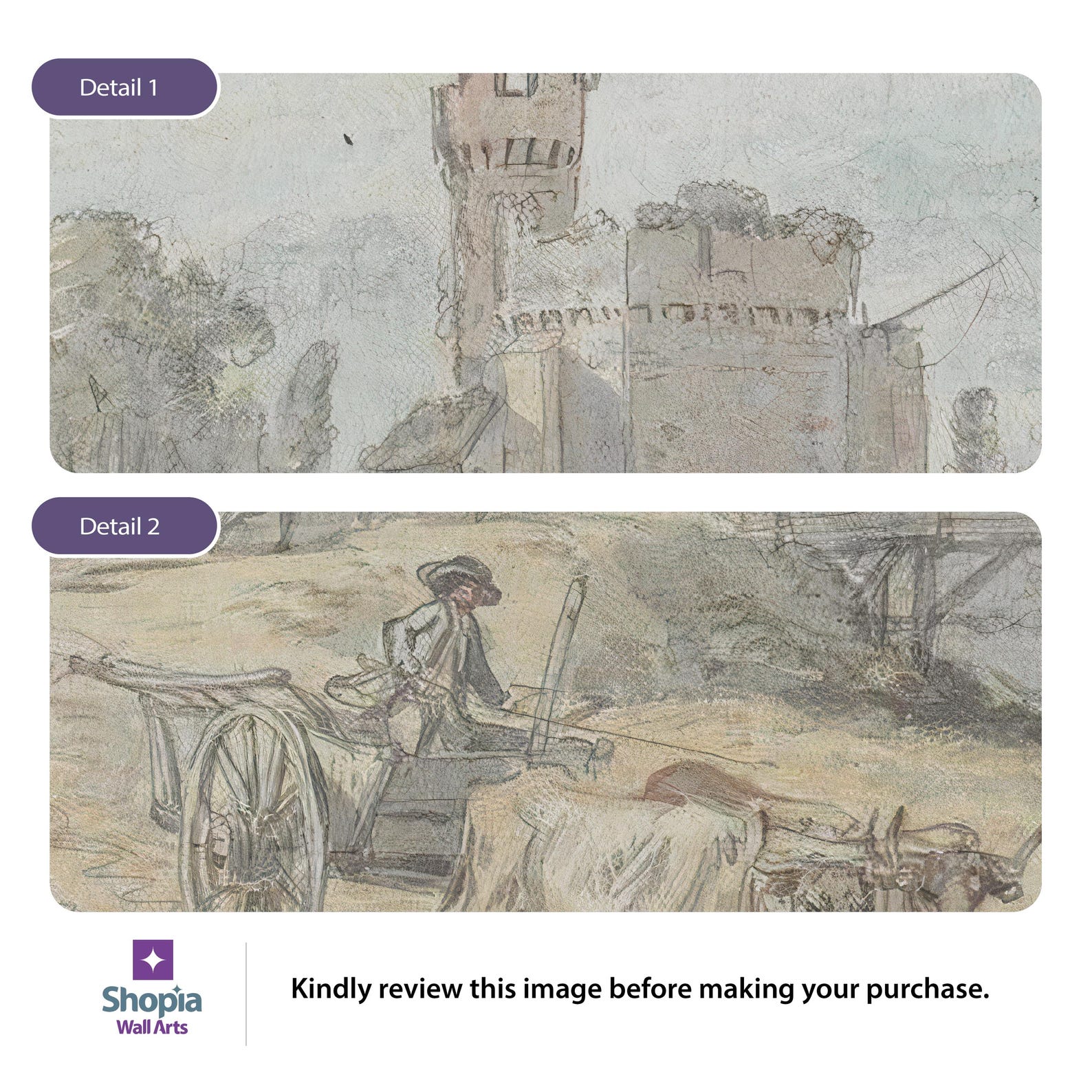 Historical Castle Forest Wallpaper: Peel and Stick Arch Decal - Etsy