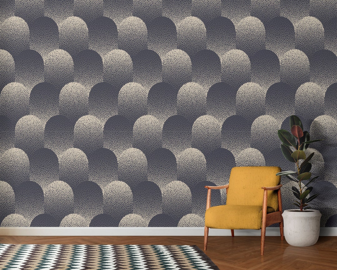Minimalist Pattern Wallpaper / Self Adhesive Wall Art / - Etsy