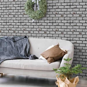 Industrial Style Gray Clinker Brick Concrete Removable Wall Mural ...