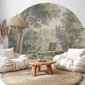 Vintage Bridge Wall Decal, Vintage Scenic River Peel and Stick Arch ...