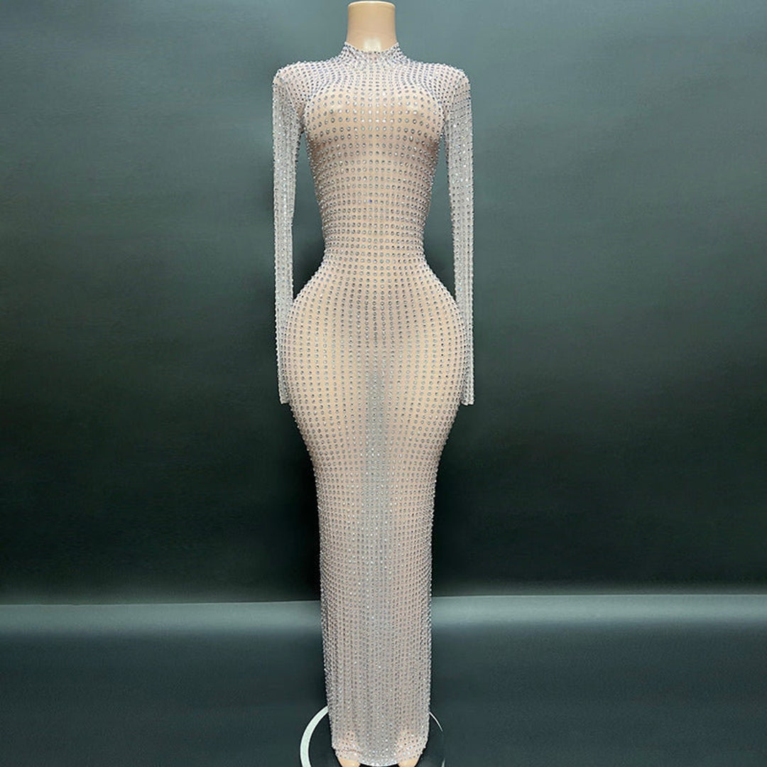 Crystal Mesh Dress ready to Ship - Etsy