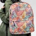 Backpack, Pastel Color Feather Roomy Stylish Back to School College ...