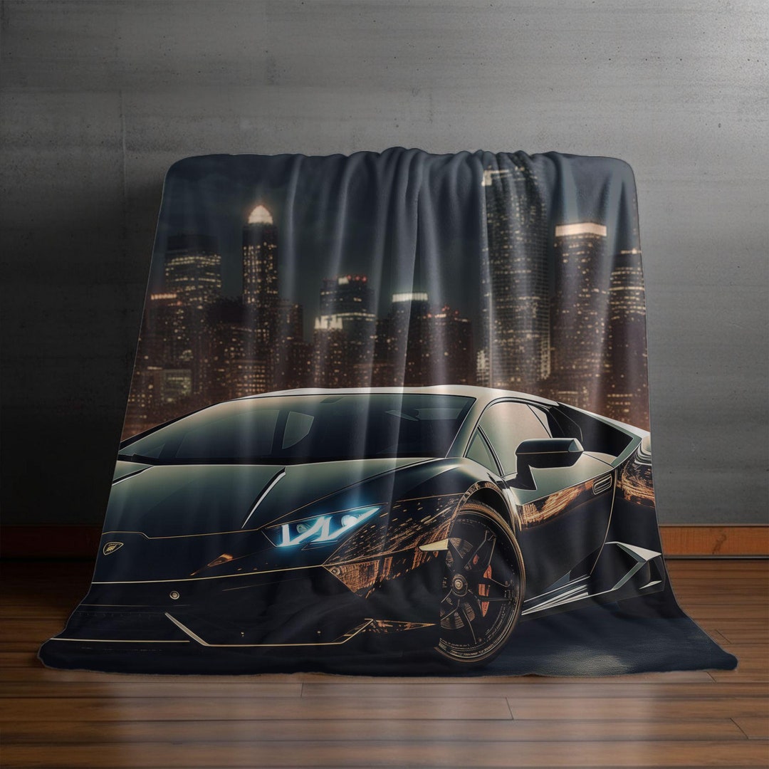 Luxury Car Themed Velveteen Plush Blanket, Cozy Throw for Car Lovers ...