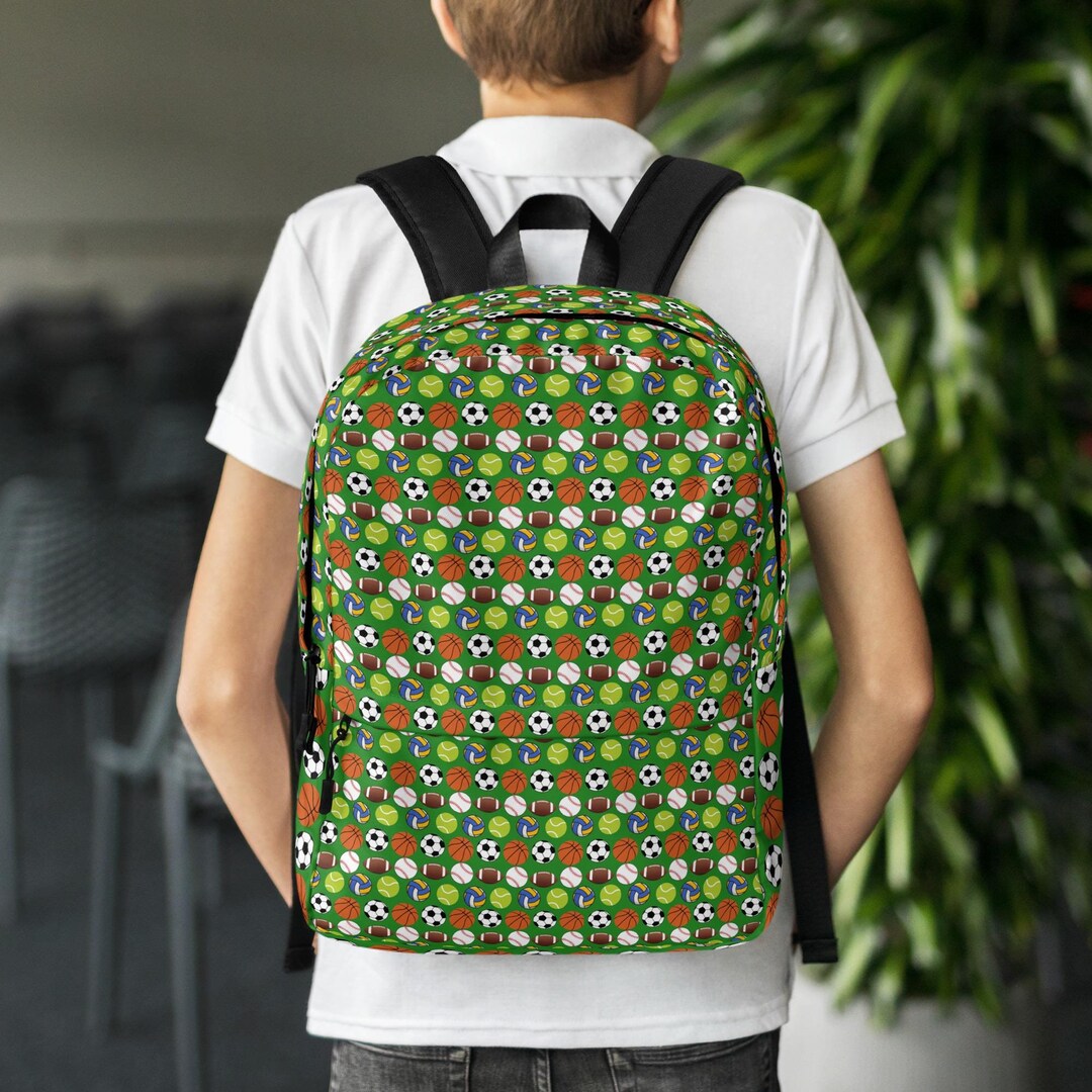 Backpack, Young Child Sports AOP Pattern Design for Everyday School ...