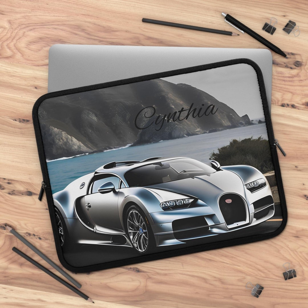 Custom Bugatti Laptop Sleeve, Personalized Tech Case, Car Lovers Gift ...