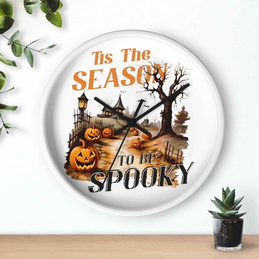 Wall Clock Spooky Clock Halloween Wall Clock Novelty Clock - Etsy