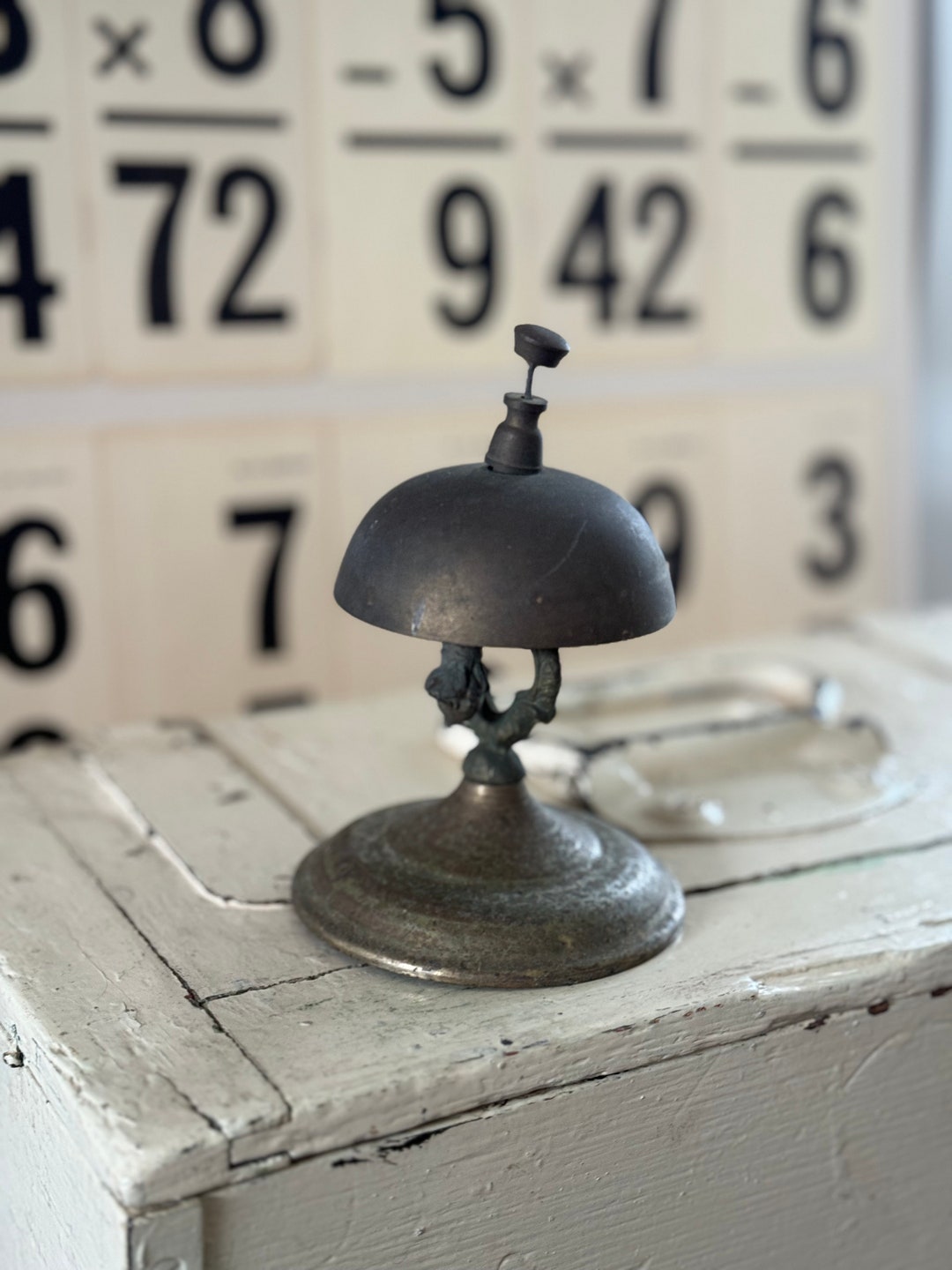 Antique Brass Store Counter Bell - Etsy