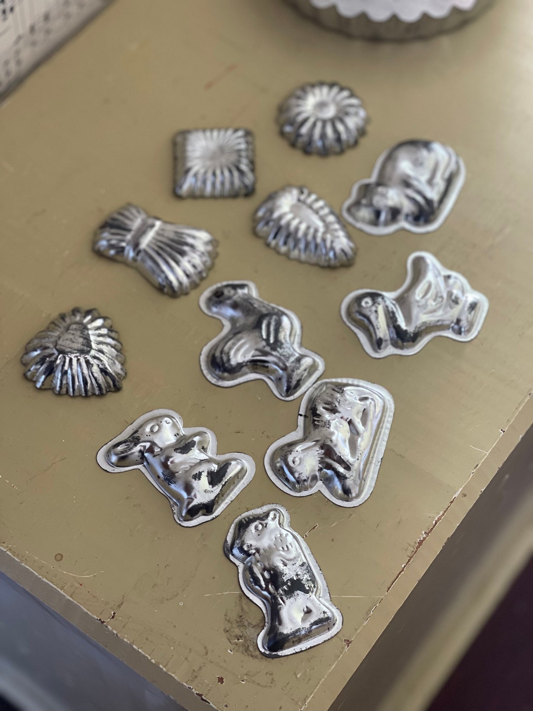 Vintage Metal Various Cookie Shapes Moulds X11 Plus Flan Dish - Etsy