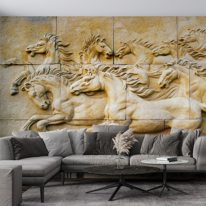 Relief Wallpaper - Etsy