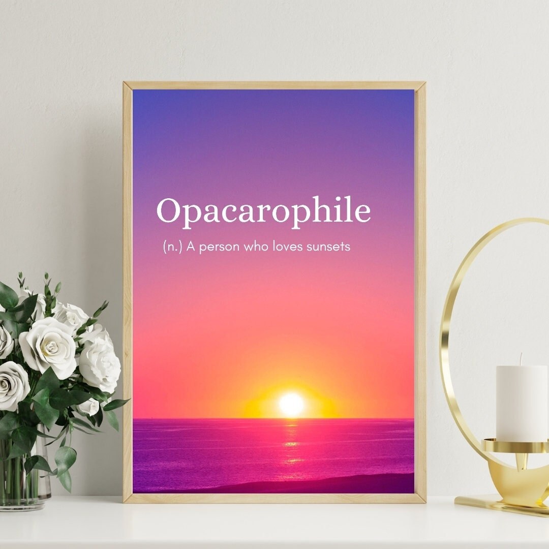 Sunset Definition Art Print: Pink Ocean Seascape (digital Download) - Etsy