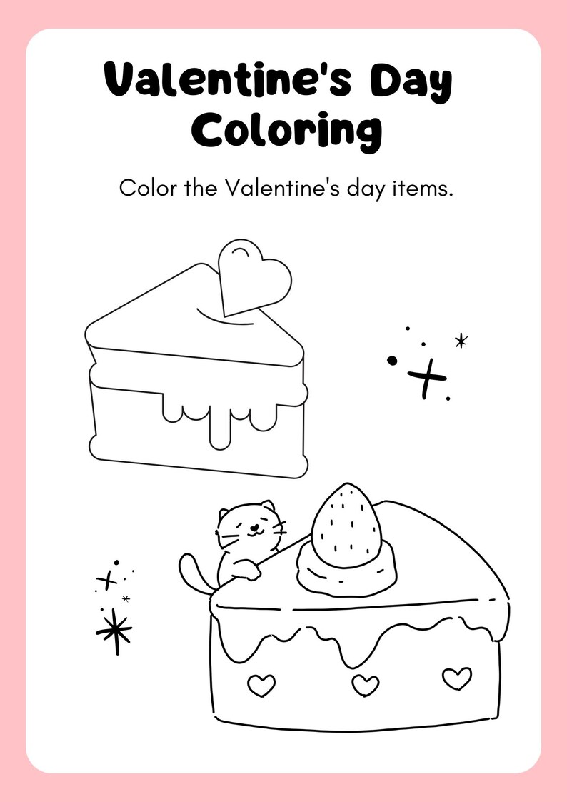 Valentine’s Day Printable Activity Bundle Kids Coloring Pages ...