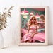Barbie-retro Barbie Poster-wall Print-digital Download-preppy Pink ...