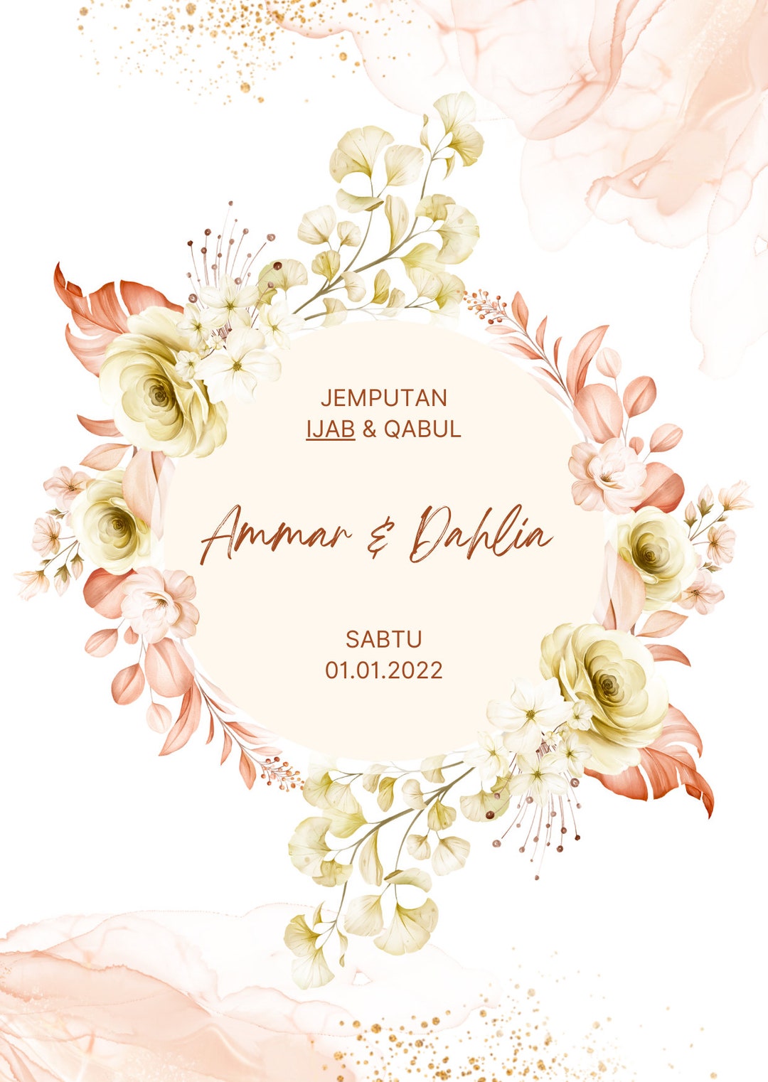 Wedding Invitation Akad Nikah Engagement Majlis Pertunangan Majlis ...