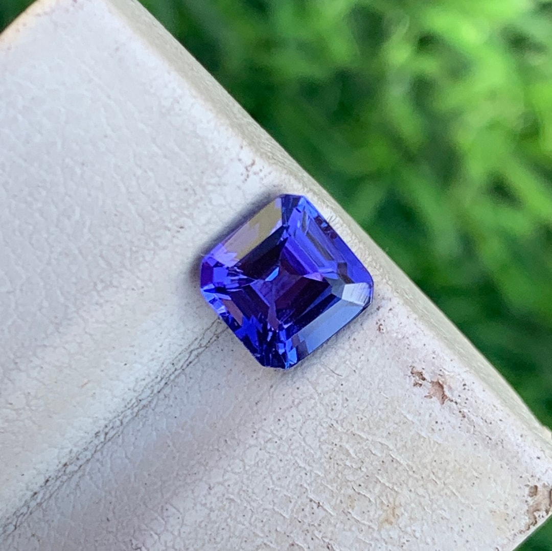 Natural Tanzanite Gemstone, 1.05 Carat Square Octagon Cut Tanzanite ...