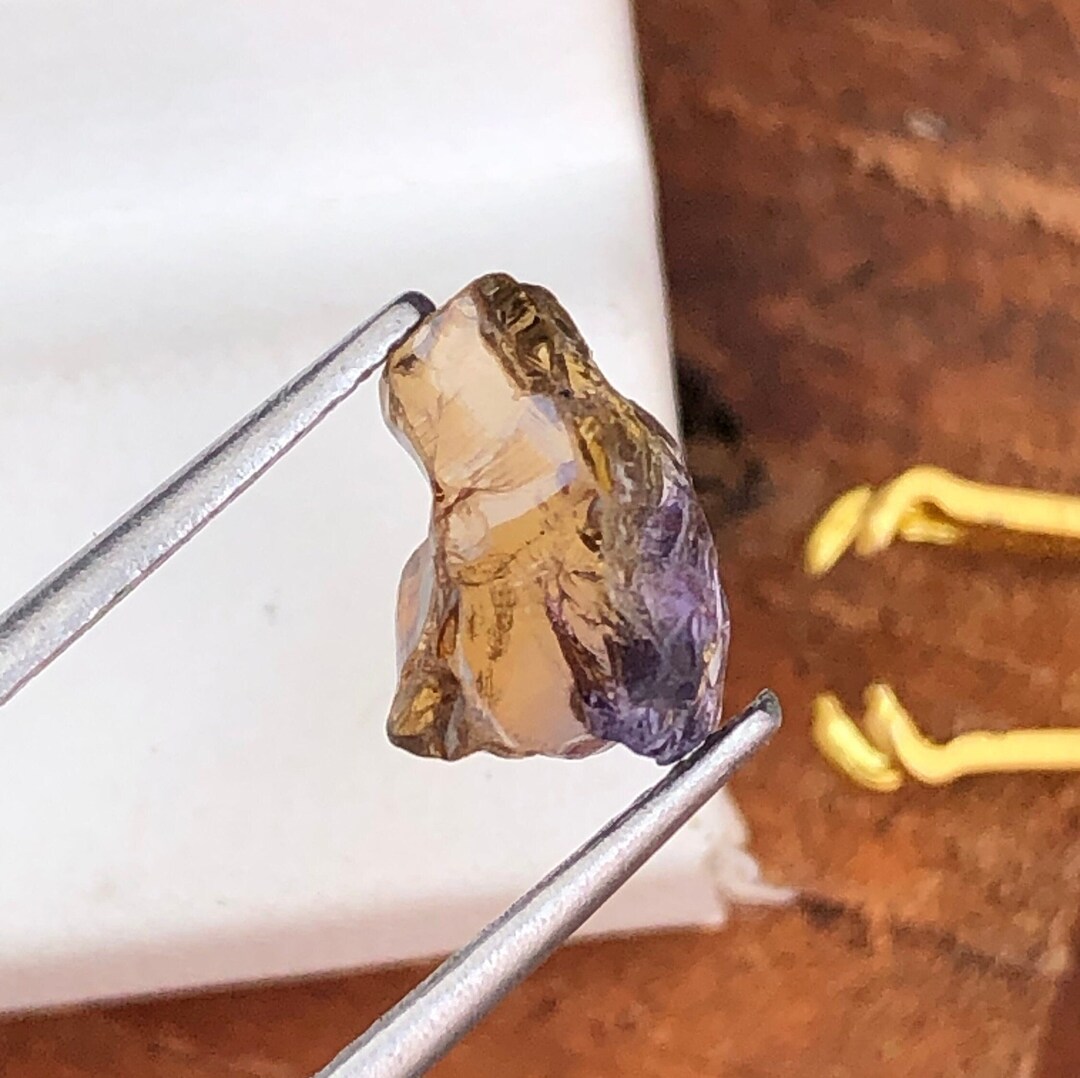 Rare Yellow Zoisite Tanzanite Crystal, 2.10 Ct. Loose Stunning Blue ...