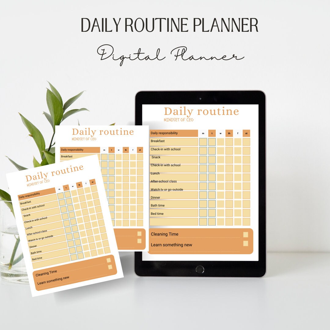Daily Routine Planner for Kids Morning and Evening Routine - Etsy