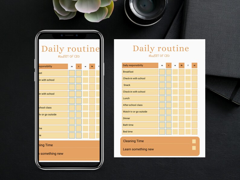 Daily Routine Planner for Kids, Morning and Evening Routine Planner PDF ...