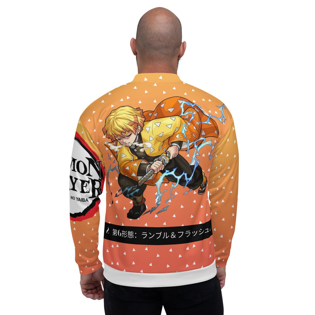 Zenitsu Jacket Demon Slayer Unisex Bomber Jacket - Etsy