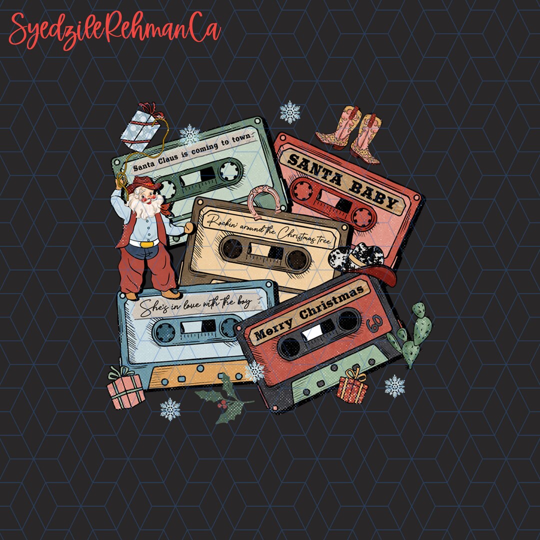 Cassette Christmas Png, Santa Baby Christmas Png, Santa Claus Christmas ...