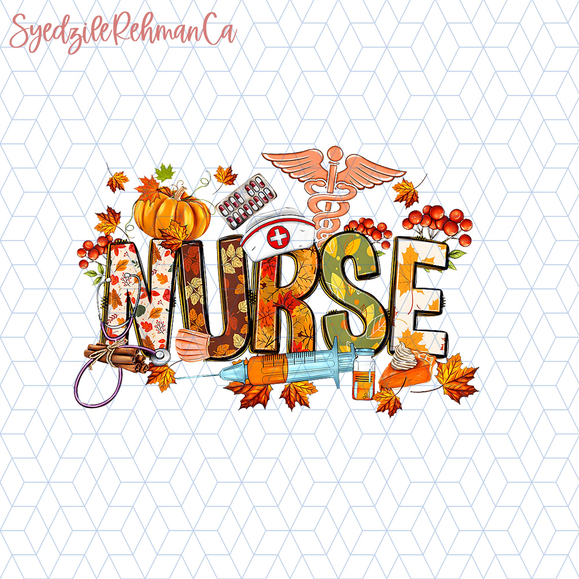 Fall Nurse Png Retro Nurse Fall Png Autumn Nurse Png Nurse - Etsy