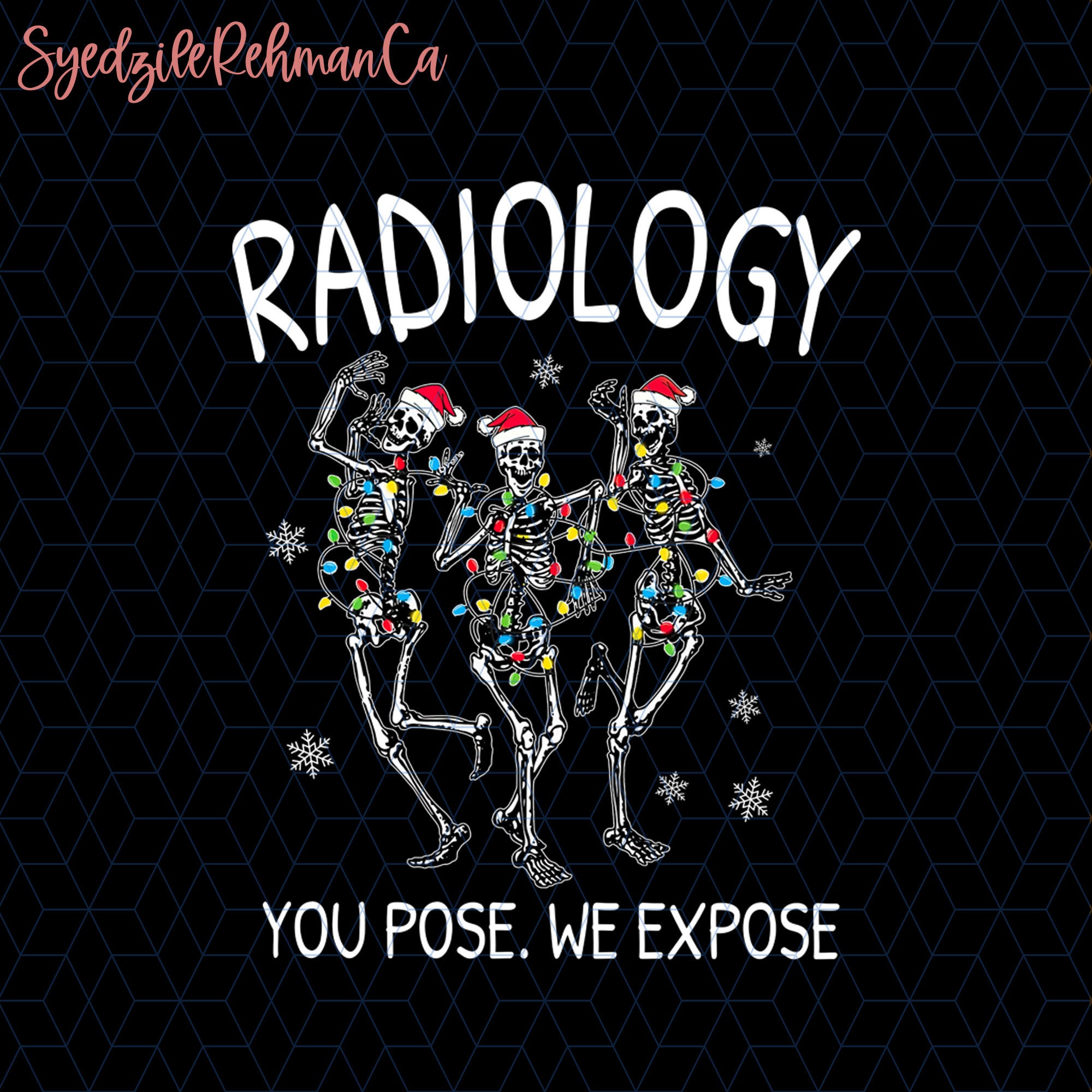 Radiology You Pose We Expose Png, Christmas Radiology Png, Skeleton ...