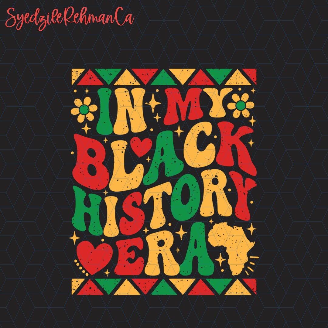 Retro Groovy in My Black History Era Png, African American Png, Afro ...