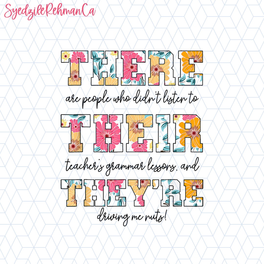 Grammar Teacher Png, Their There Theyre Png, English Teacher Png ...
