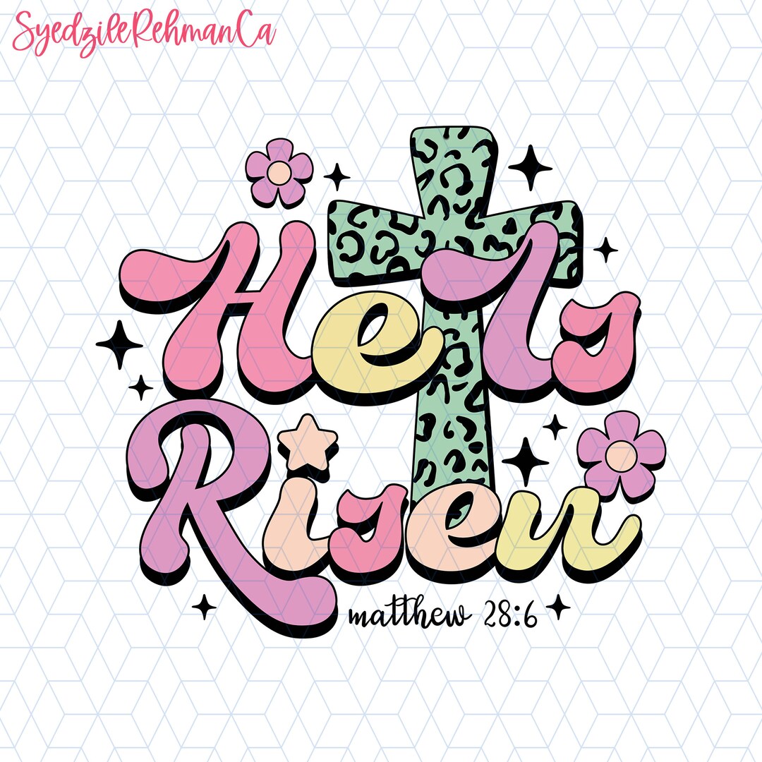 He is Risen Png, Christian Easter Png, Floral Jesus Easter Png, Easter ...