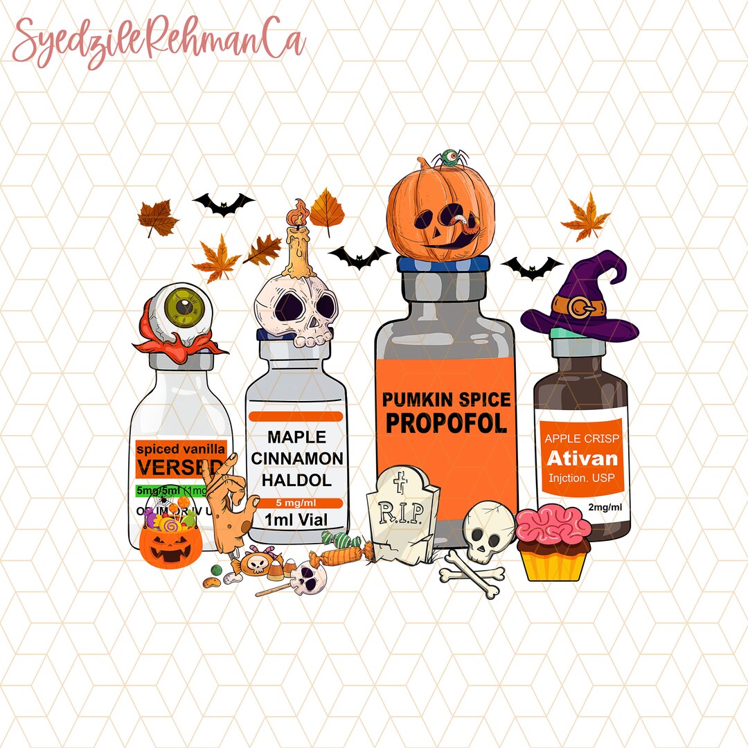 Halloween Nurse Png Spooky Nurse Png Pharmacology Halloween - Etsy