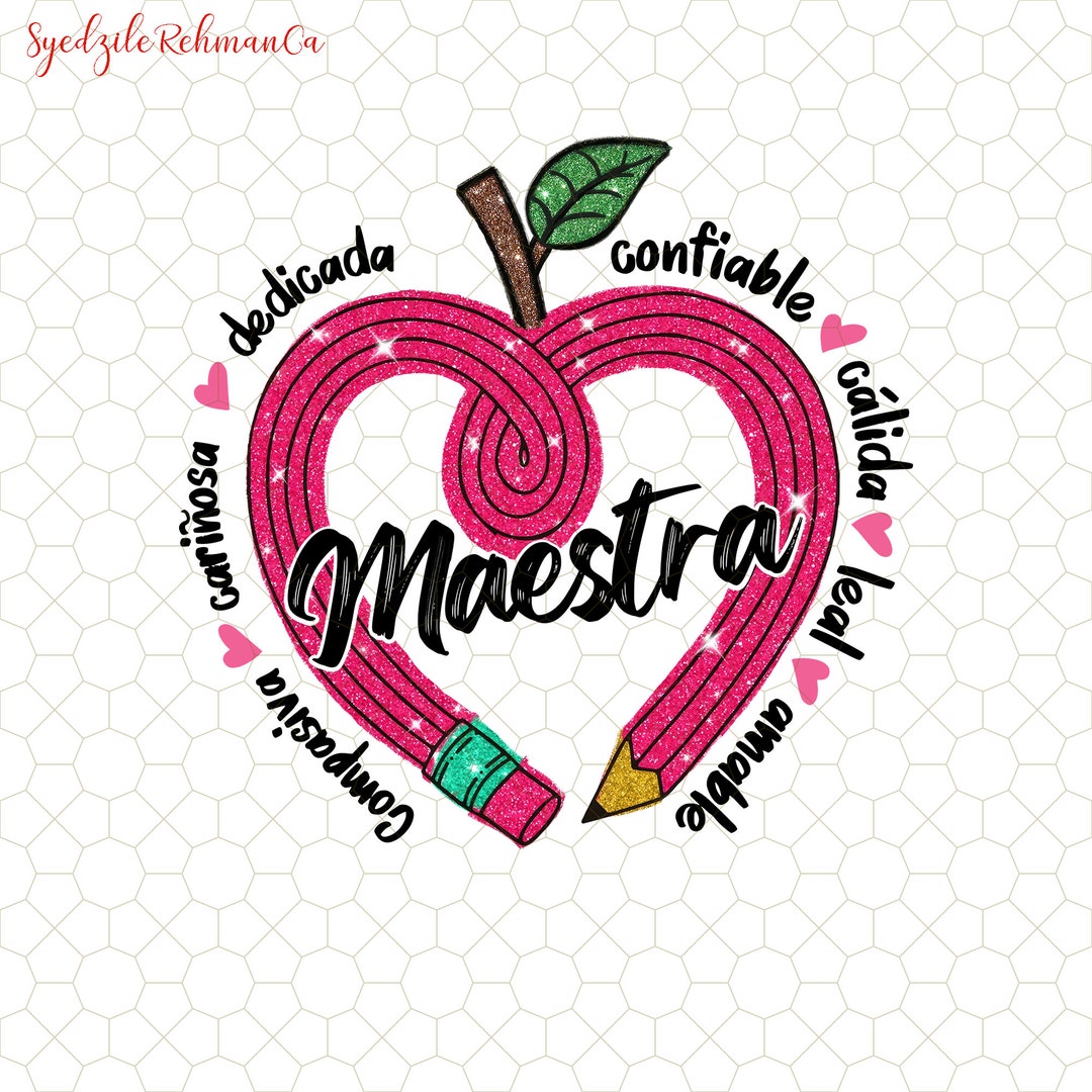 Glitter Maestra Teacher Png, Dual Language Crew Png, Bilingual Teacher ...