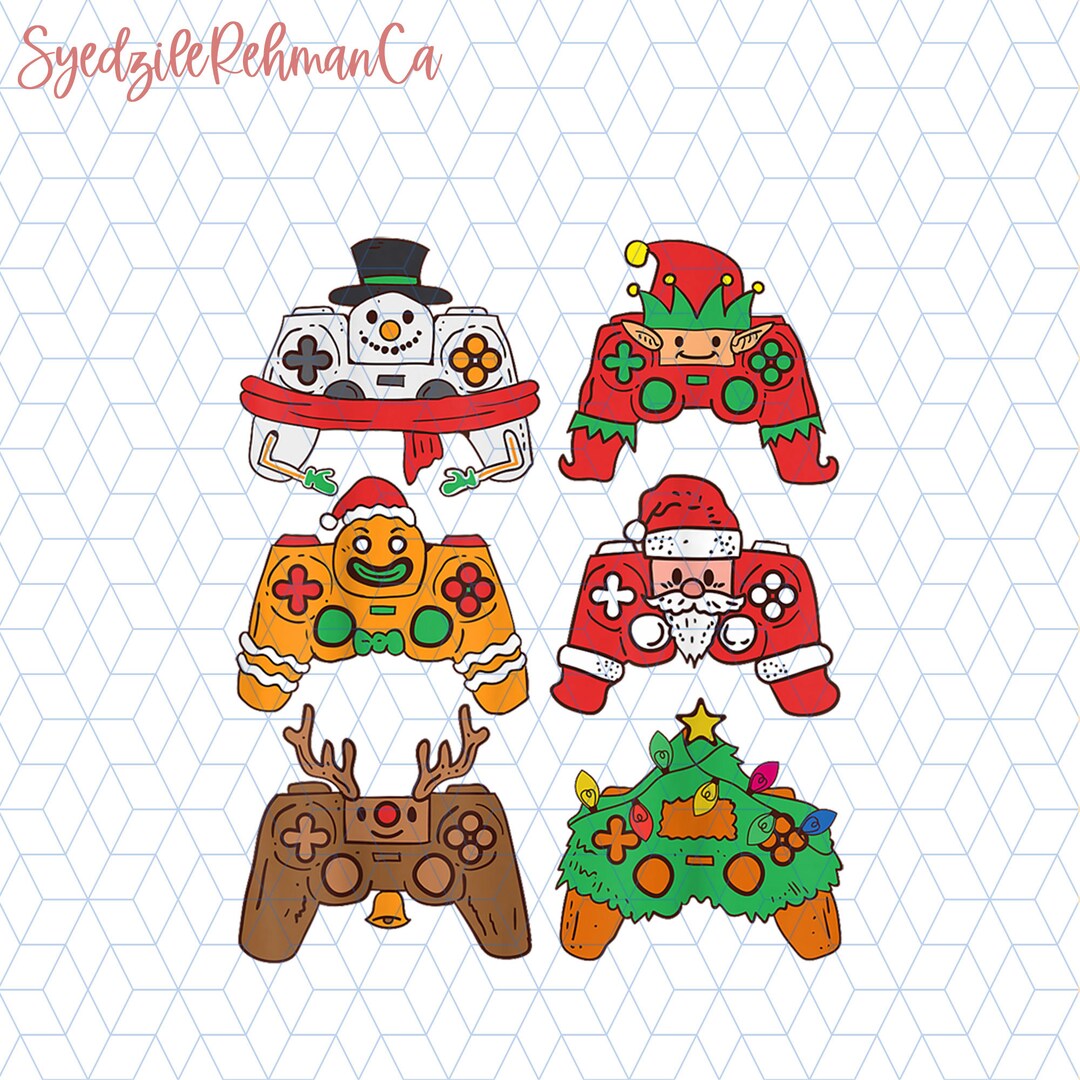 Video Game Controller Christmas Png, Gaming Christmas Png, Gamer ...