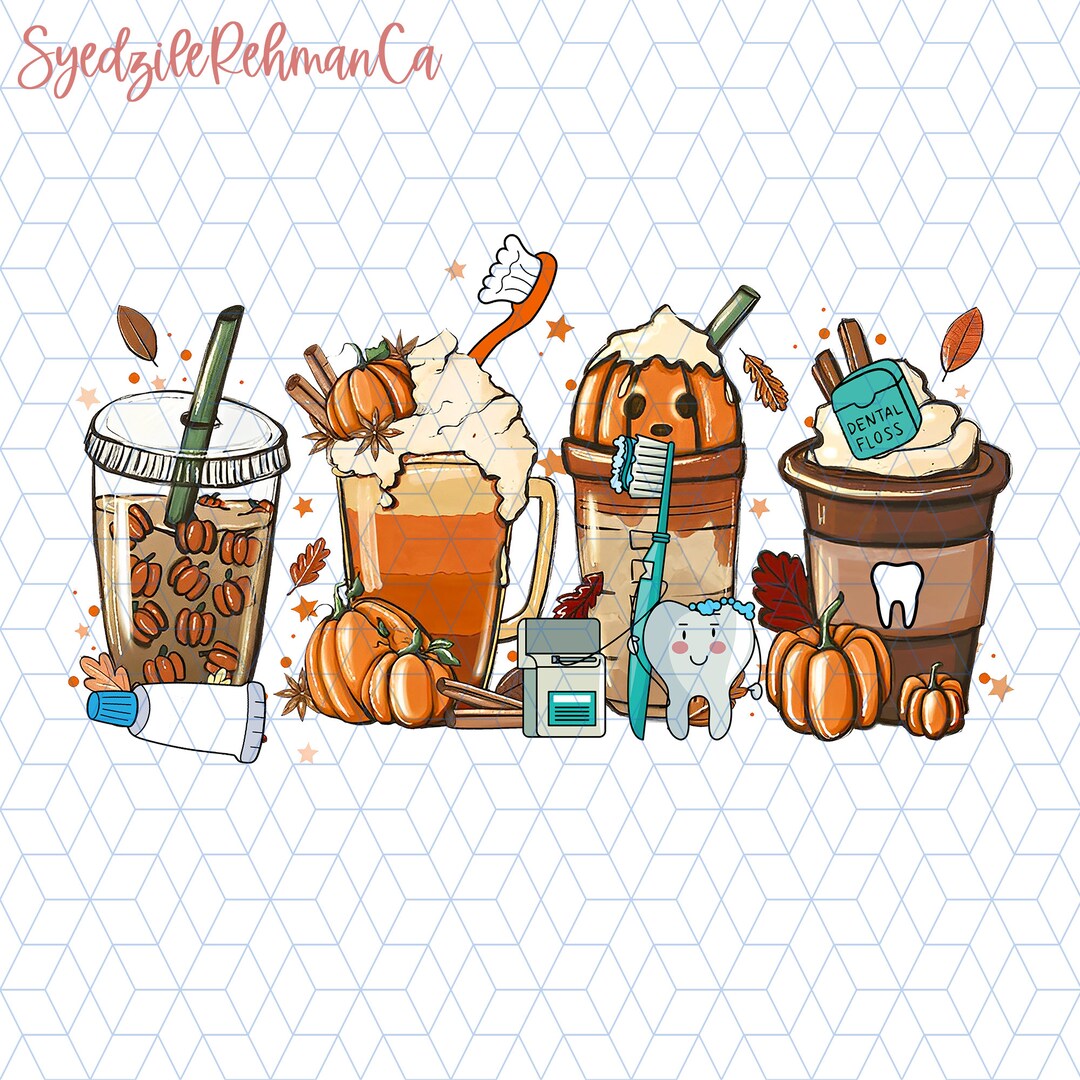 Dental Fall Png Coffee Cup Dental Fall Png Fall Dentist Png - Etsy