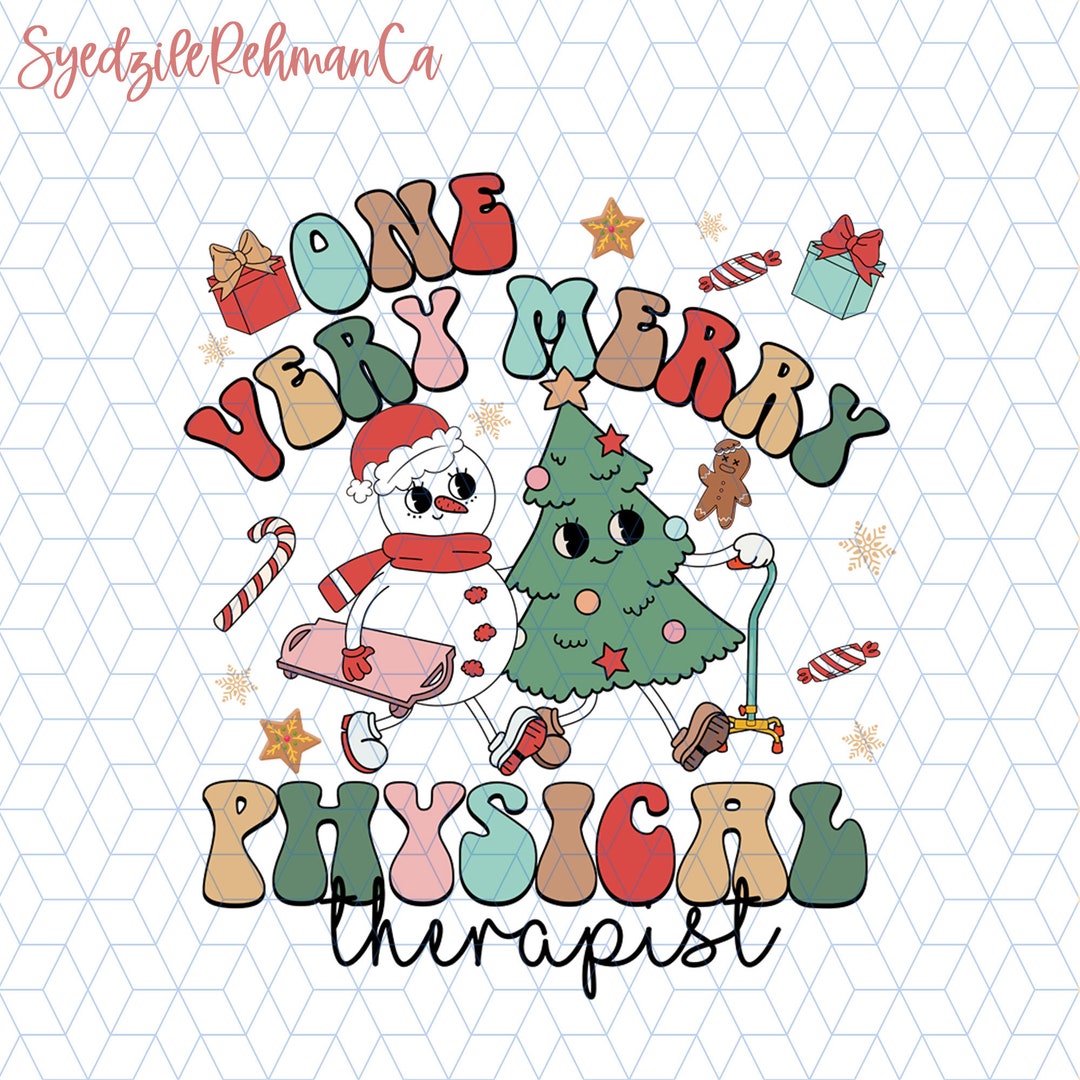 Physical Therapist Christmas Png One Very Merry Physical - Etsy