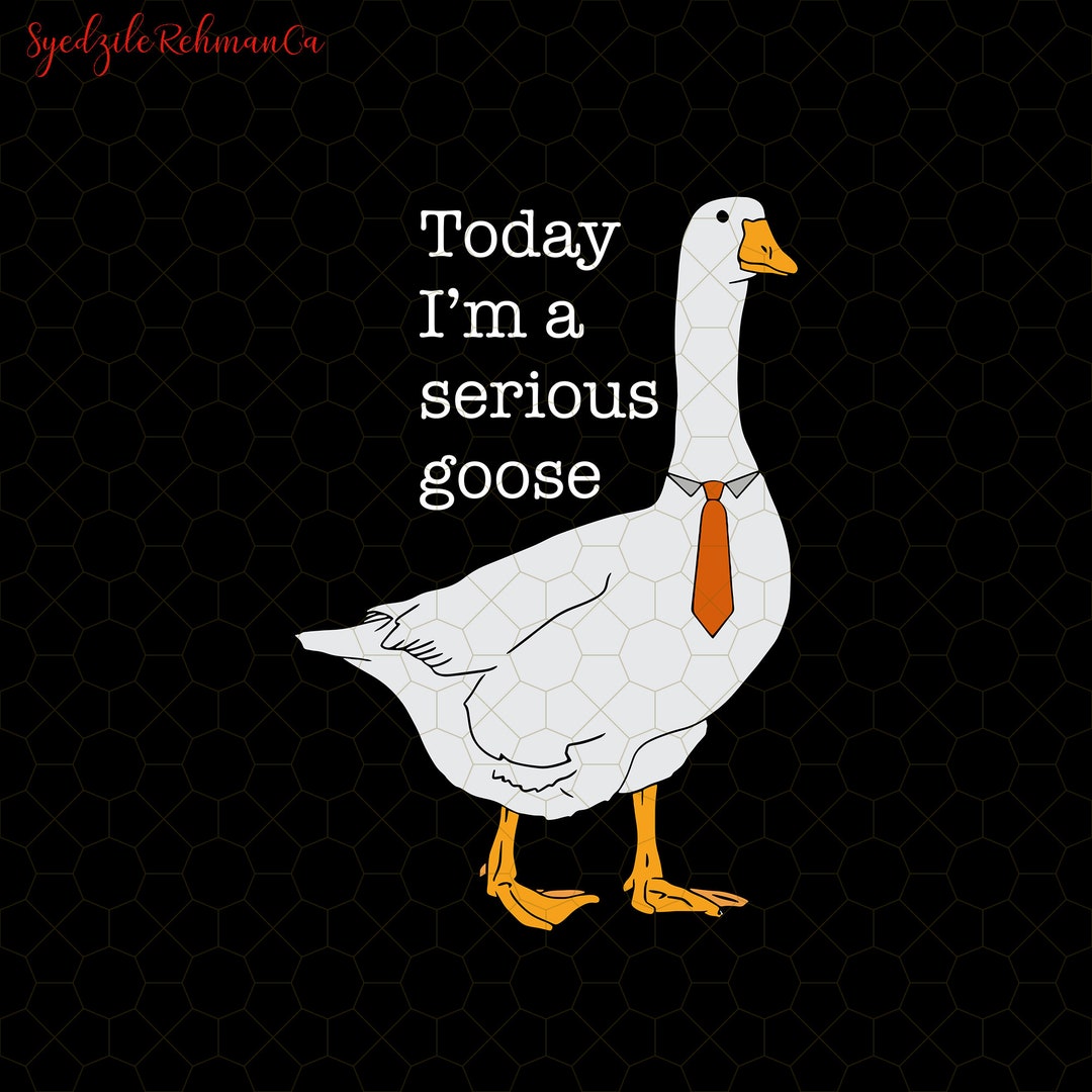 Today I'm A Serious Goose Png, Funny Silly Goose Png, Trendy Funny Meme ...