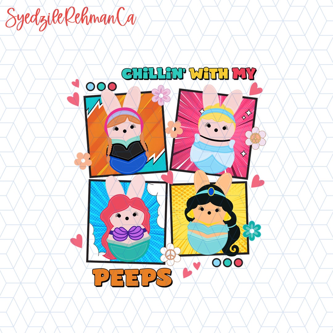 Chilling With My Peeps Png, Easter Princesses Png, Cute Bunny ...