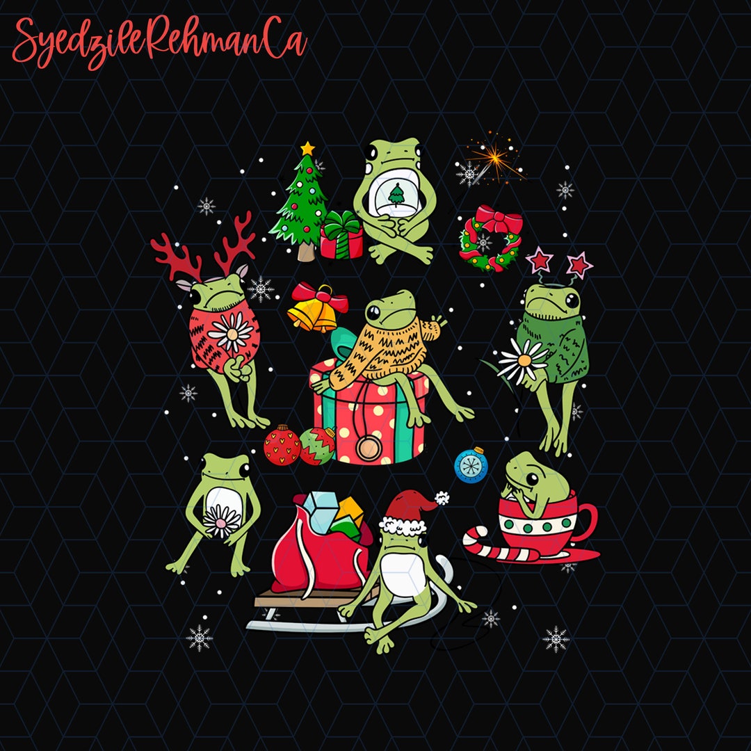 Feliz Frogmas Png, Rana Navidad Png, Rana Divertida Santa Sombrero ...