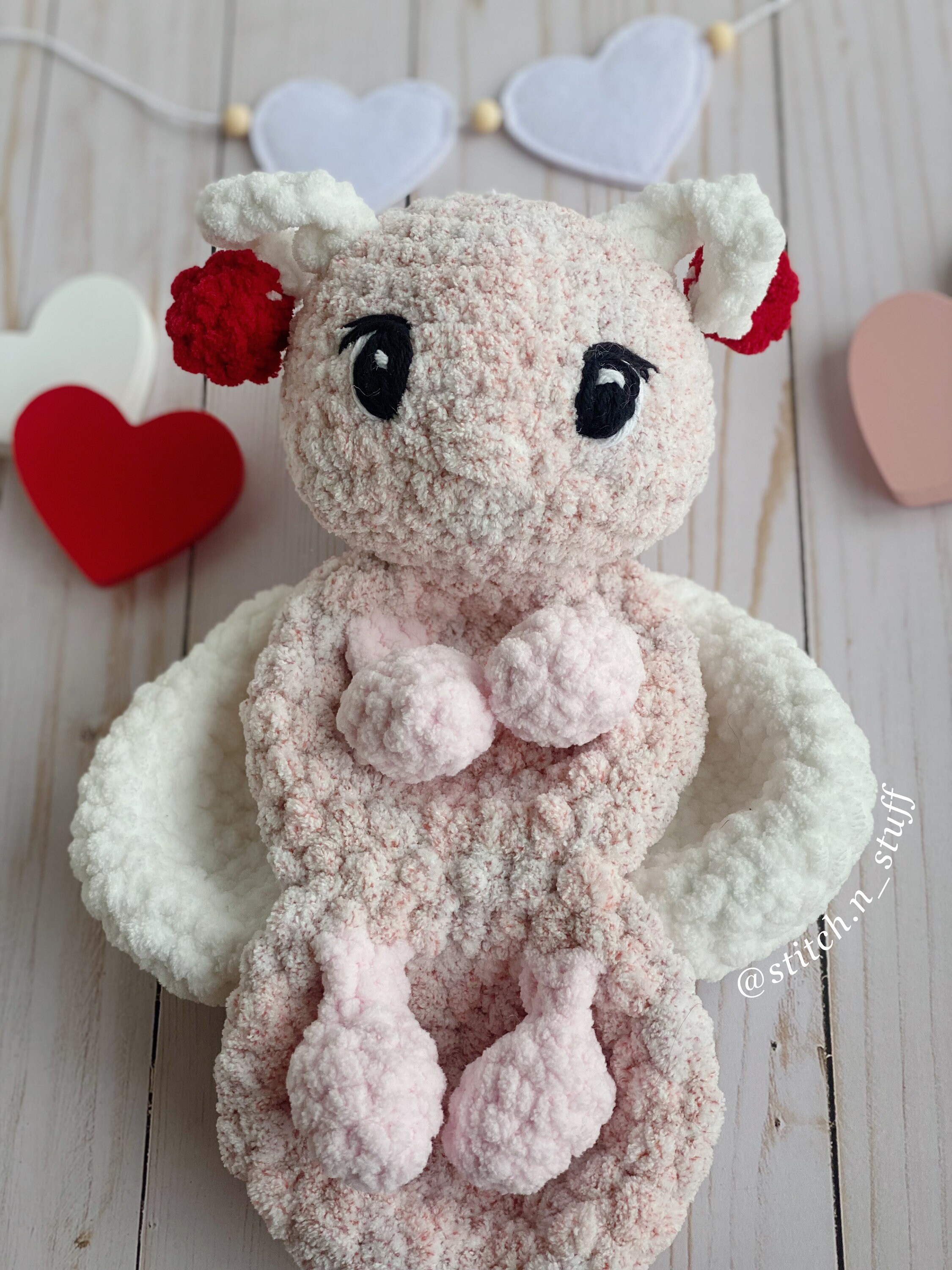 Cora the Cuddle-bug Crochet Pattern ~valentine's Day ~cuddle-bug Lovey ...