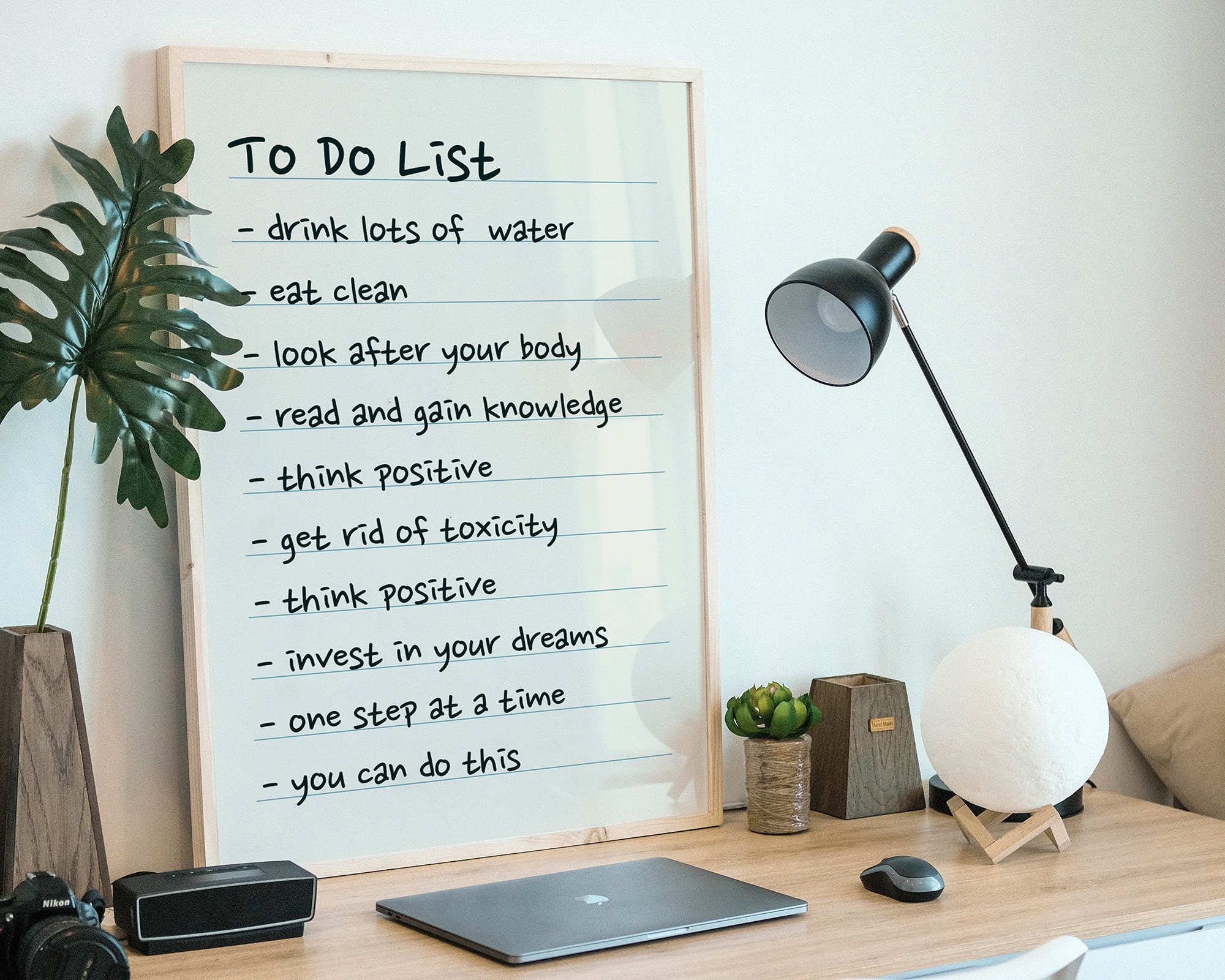 To Do List Wall Art Motivational Hand Written Notes Poster ...