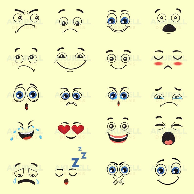 Emotions Face SVG Happy Svg Crying Svg Sad Png Svgpng - Etsy