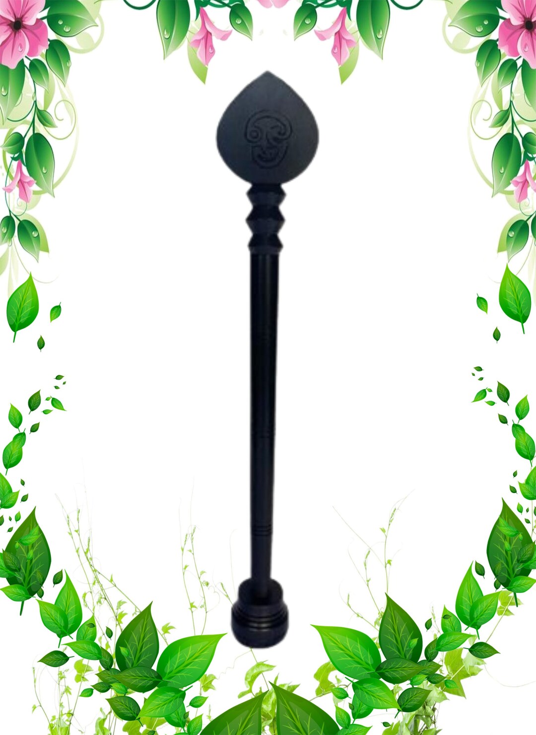 Karungali Vel With Stand Natural Unpolished Ebony Wood Vel - Etsy