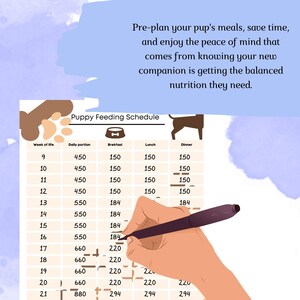 Puppy Feeding Schedule| Printable Pet Planner, Digital Download ...
