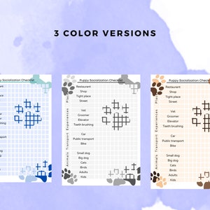 Puppy Socialization Checklist | Printable Pet Planner, Digital Download ...